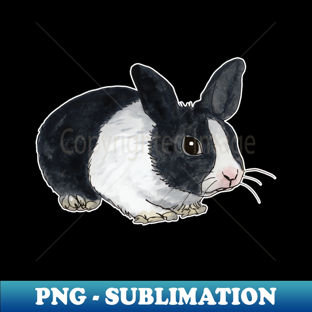 Black and white dwarf rabbit - Signature Sublimation PNG Fil | Inspire ...