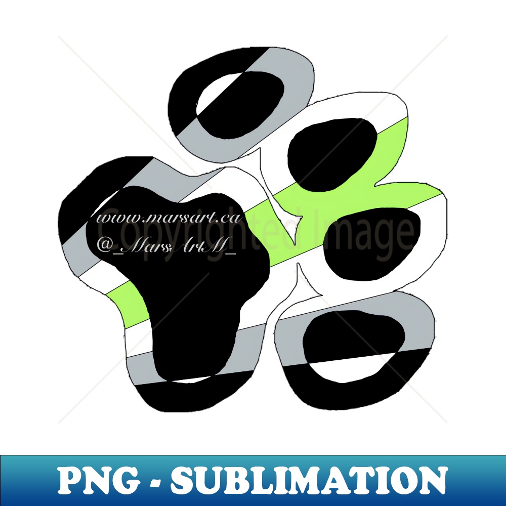 Agender Pride Flag Paw - PNG Transparent Digital Download Fi - Inspire ...