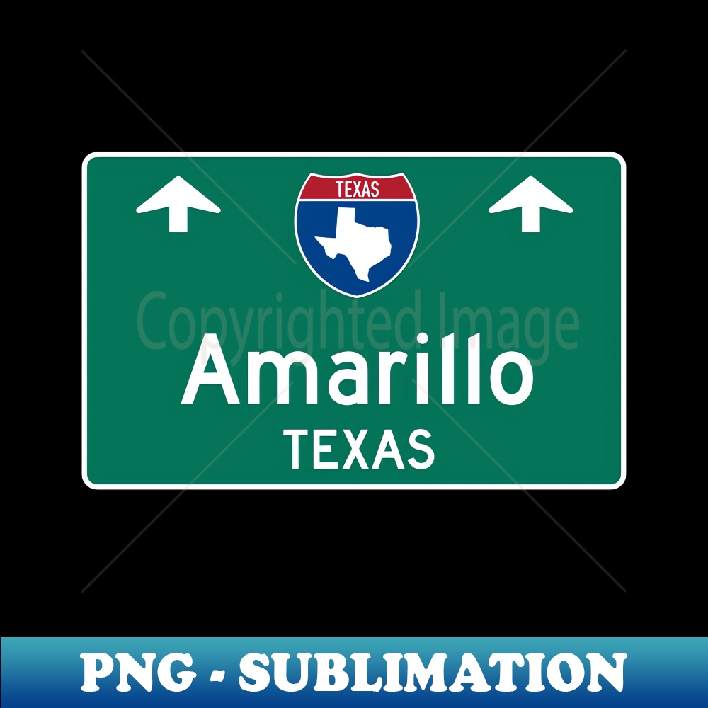 Amarillo Texas Highway Guide Sign - Decorative Sublimation P - Inspire ...