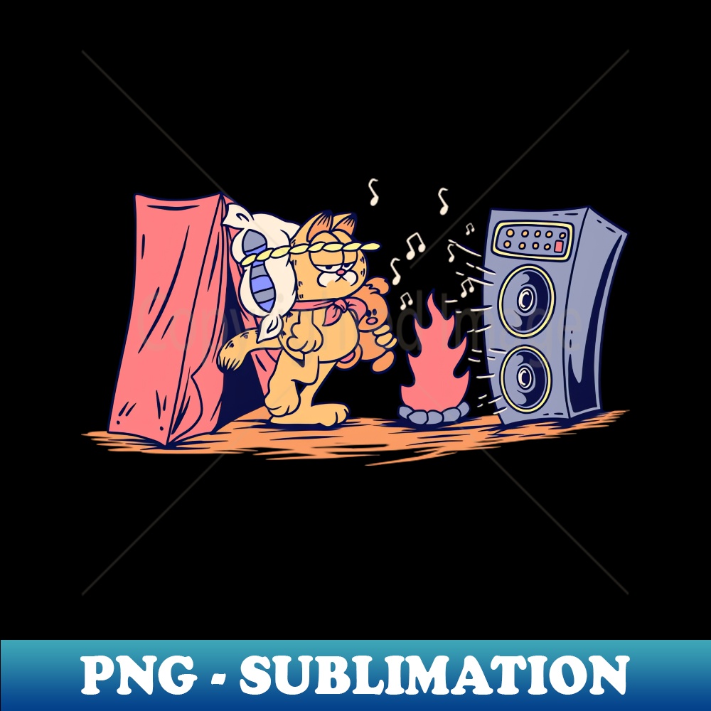 Garfield dancing a music - PNG Transparent Sublimation Desig | Inspire ...