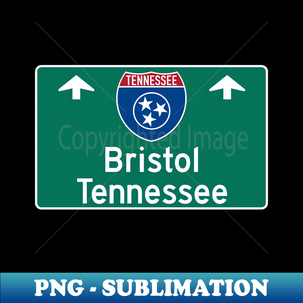 Bristol Tennessee Highway Guide Sign - Sublimation-Ready PNG | Inspire ...
