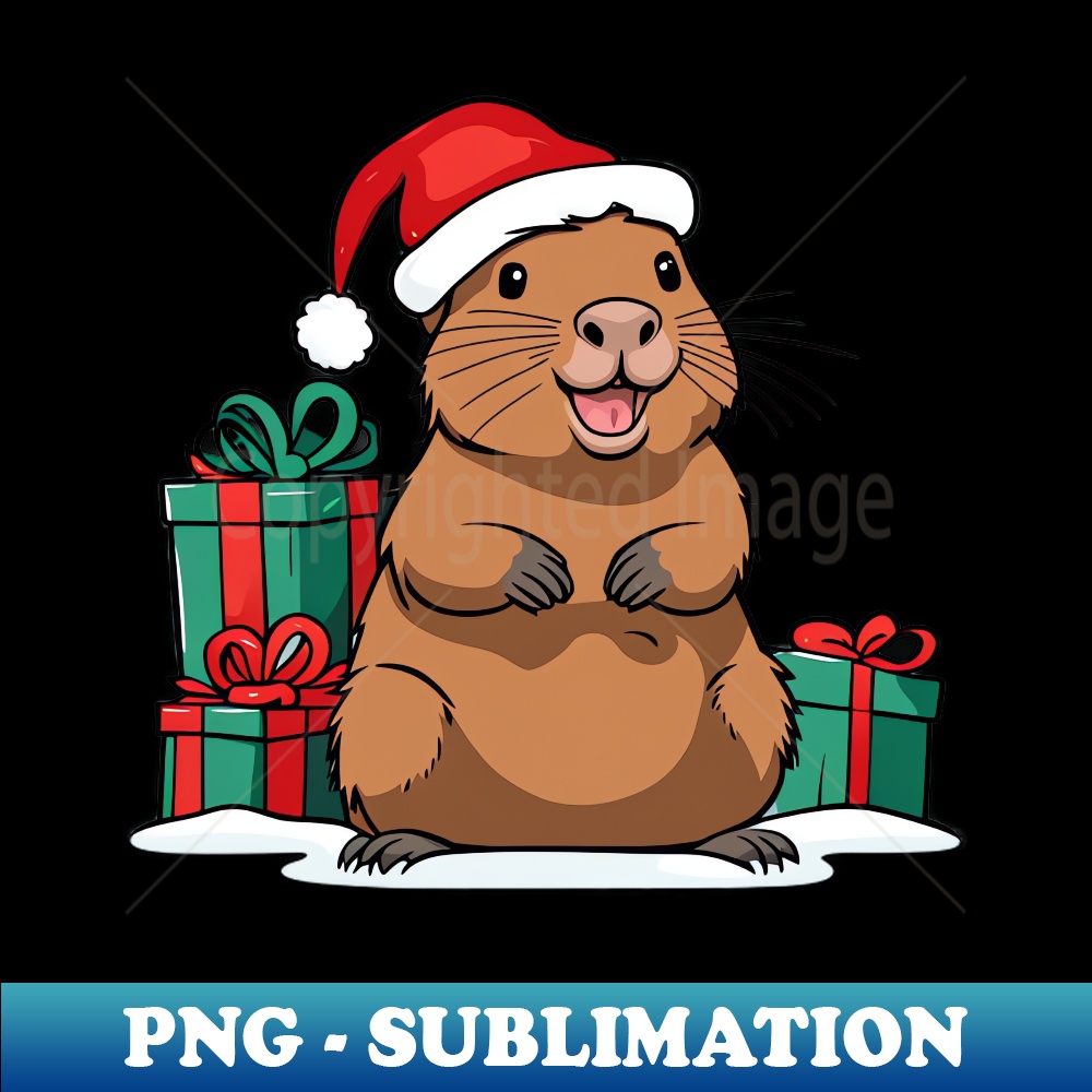 Capybara Christmas Merry Christmas Capybara - Aesthetic Subl | Inspire ...
