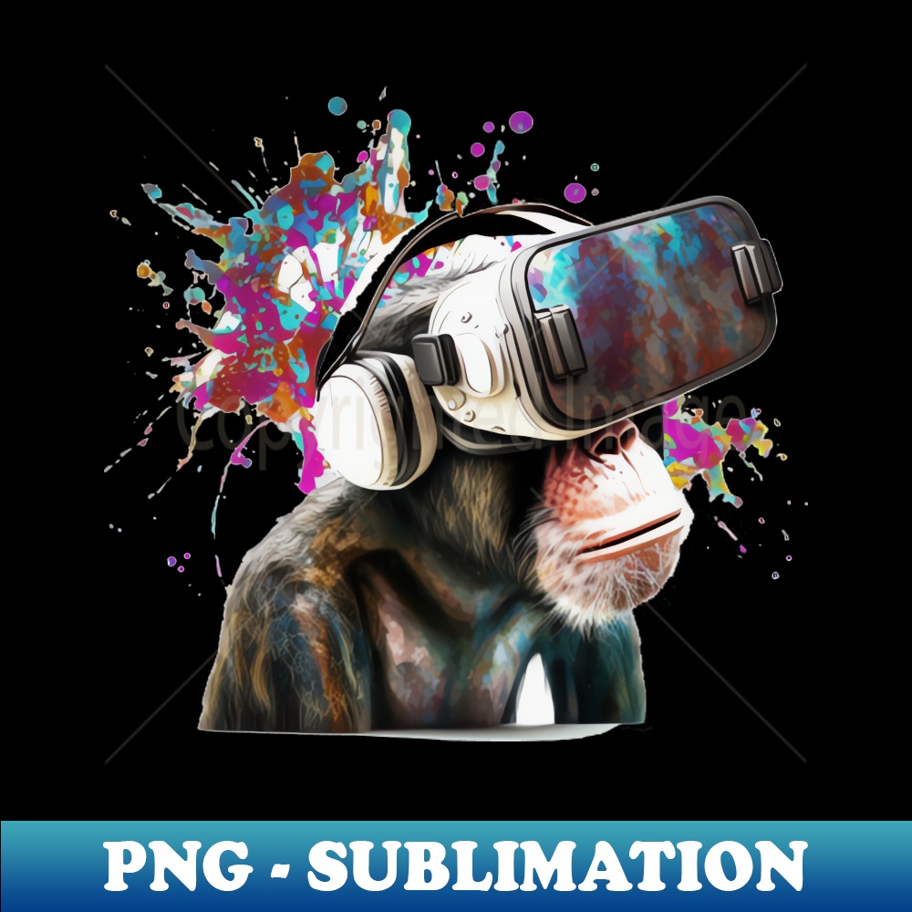 Monkey wearing virtual reality headset - PNG Transparent Sub | Inspire ...