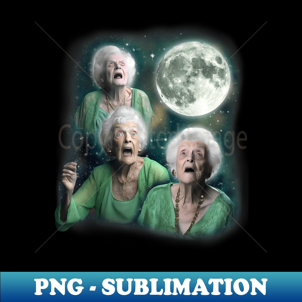 Three Granny Moon 3 Old Ladys Howling Weird Cursed Meme - V | Inspire ...