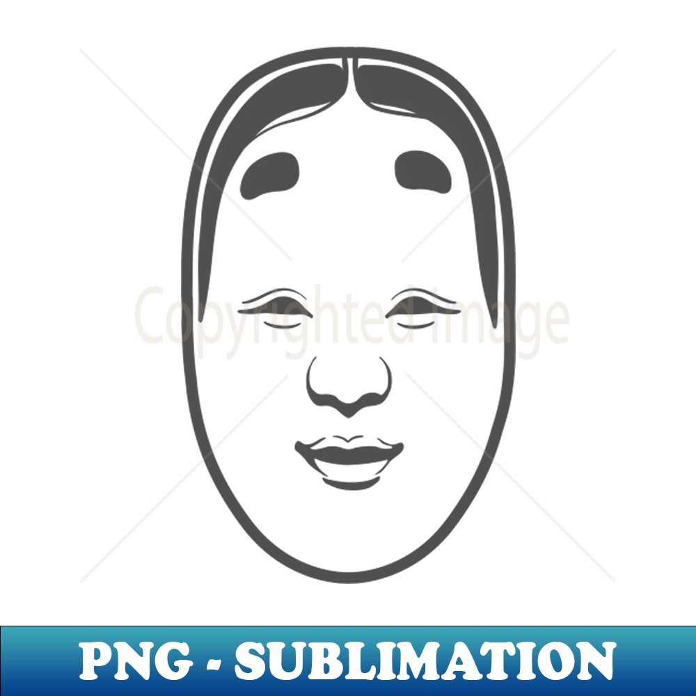 Traditional Japanese Masks Onnamen stylized design with dark | Inspire ...