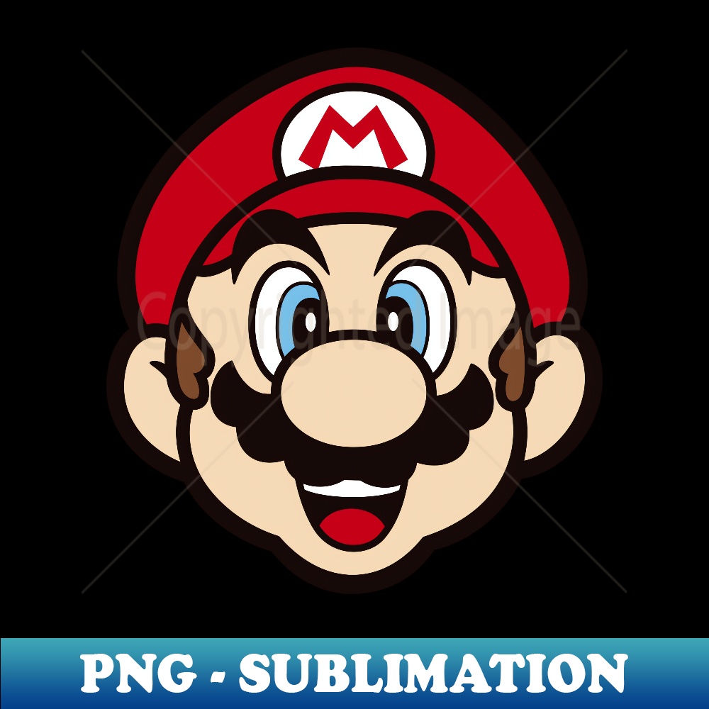 Super Mario Big Face Mario - Creative Sublimation PNG Downlo | Inspire ...