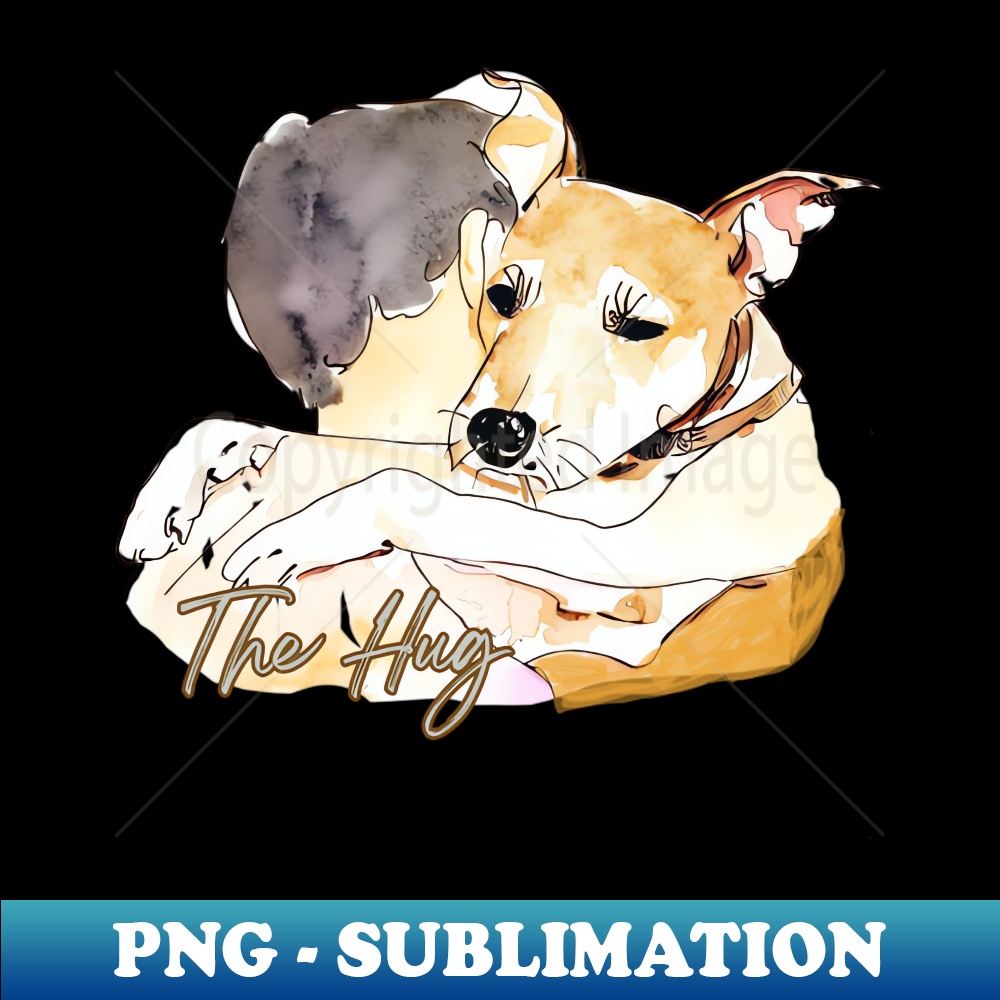 The Hug - Rescue Dog - PNG Transparent Sublimation Design - - Inspire ...
