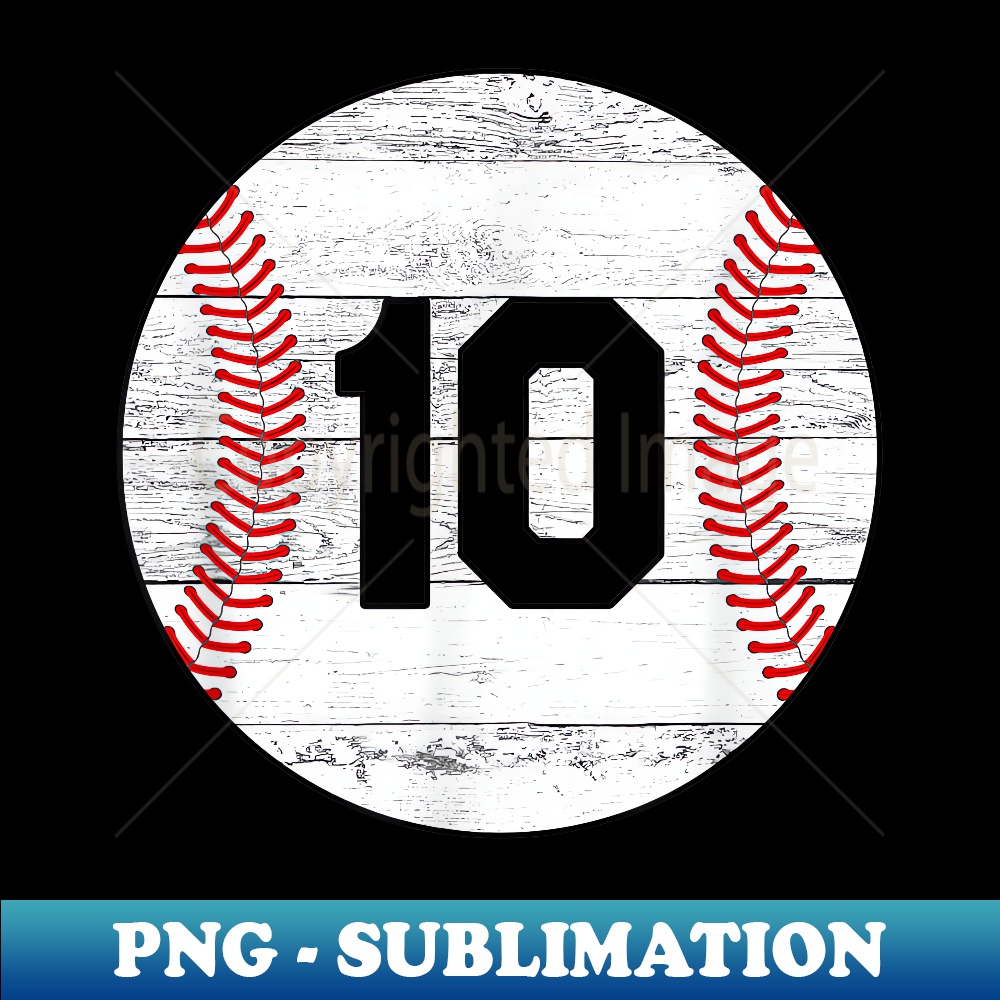 Vintage Baseball Jersey Number - Retro PNG Sublimation Digit | Inspire ...