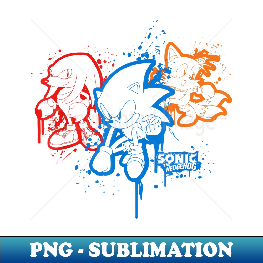Sonic & Friends - Spray Paint - Creative Sublimation PNG Dow | Inspire ...