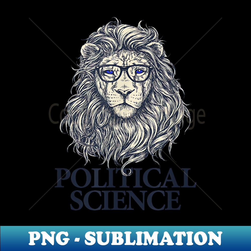 Smart Lion with Eye Glasses Funny Political Science - Digita | Inspire ...