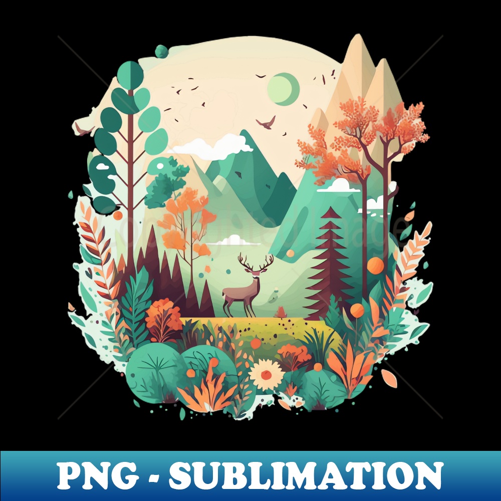 Wild nature forest - Vintage Sublimation PNG Download - Perf | Inspire ...