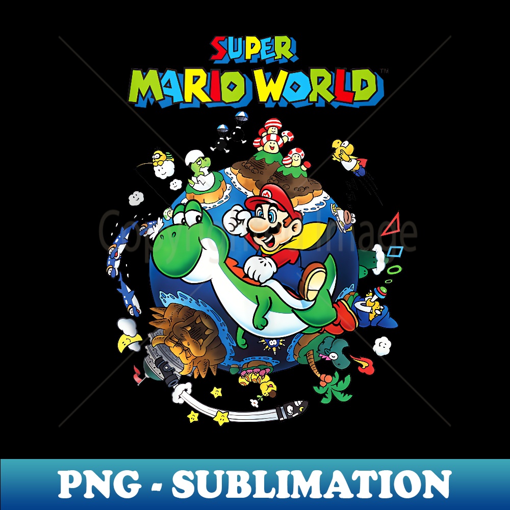 Super Mario World Yoshi & Mario Around The World - PNG Trans | Inspire ...