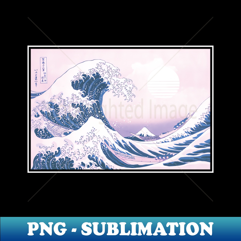 The Great Wave off Kanagawa Japanese Vaporwave - Special Edi | Inspire ...