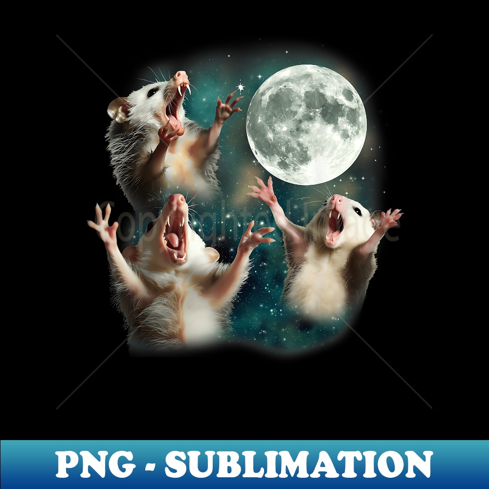 Three Possum Moon 3 Opossum Funny Weird Cursed Meme - Signa | Inspire ...