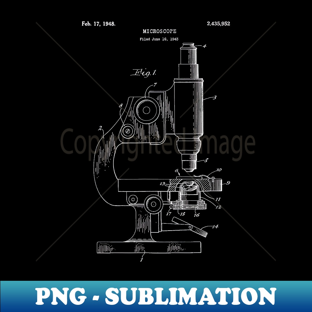 Vintage Science Microscope Blueprint - Scientist - High-Reso | Inspire ...