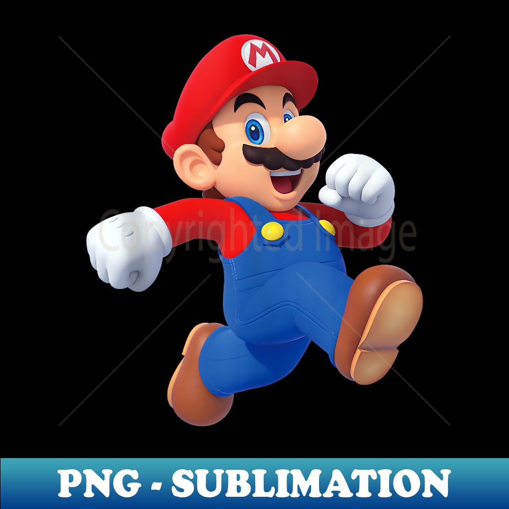 Super Mario Running Mario 3D - Retro PNG Sublimation Digital | Inspire ...