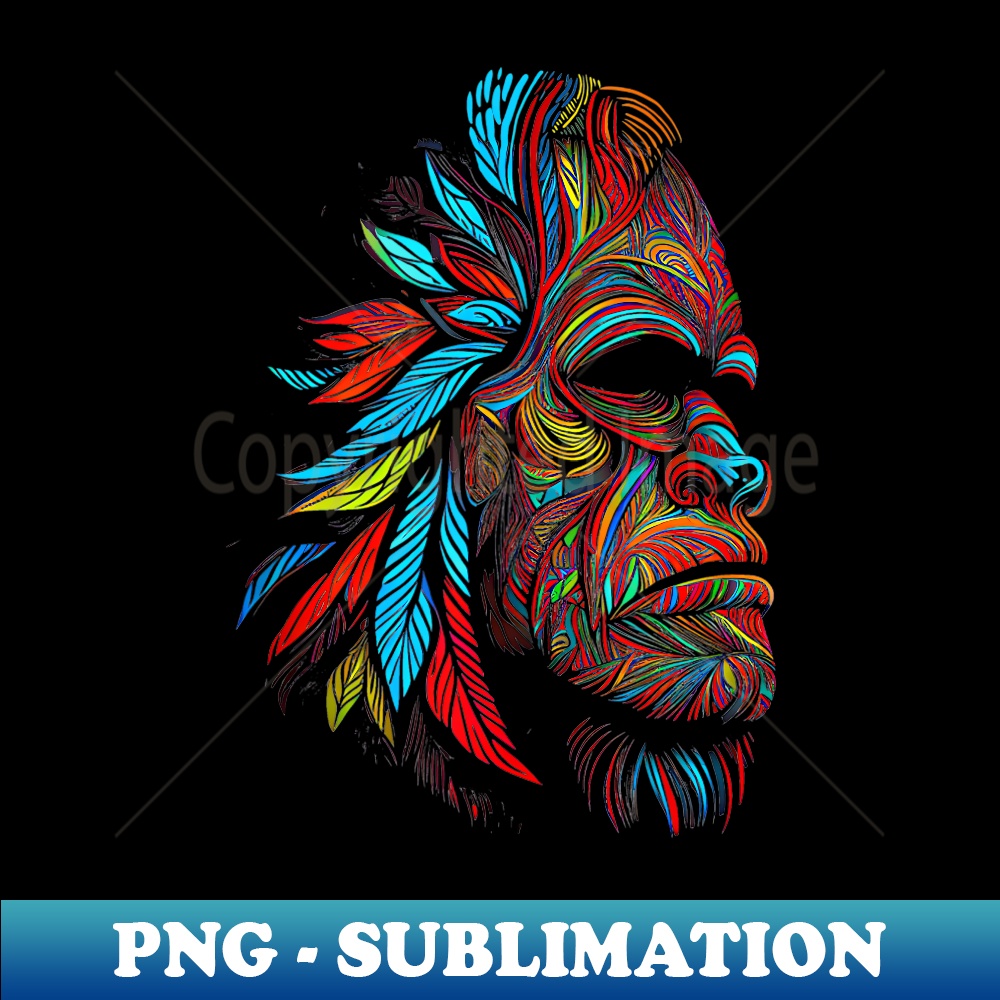 Tribal Artistic Sasquatch Beautiful Native Art Style Bigfoot | Inspire ...