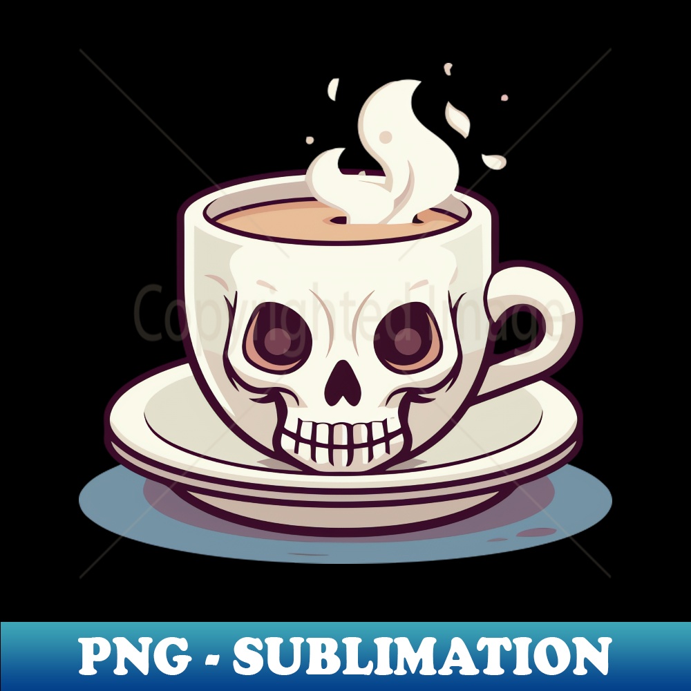 Skull and Coffee - Artistic Sublimation Digital File - Boost | Inspire Uplift