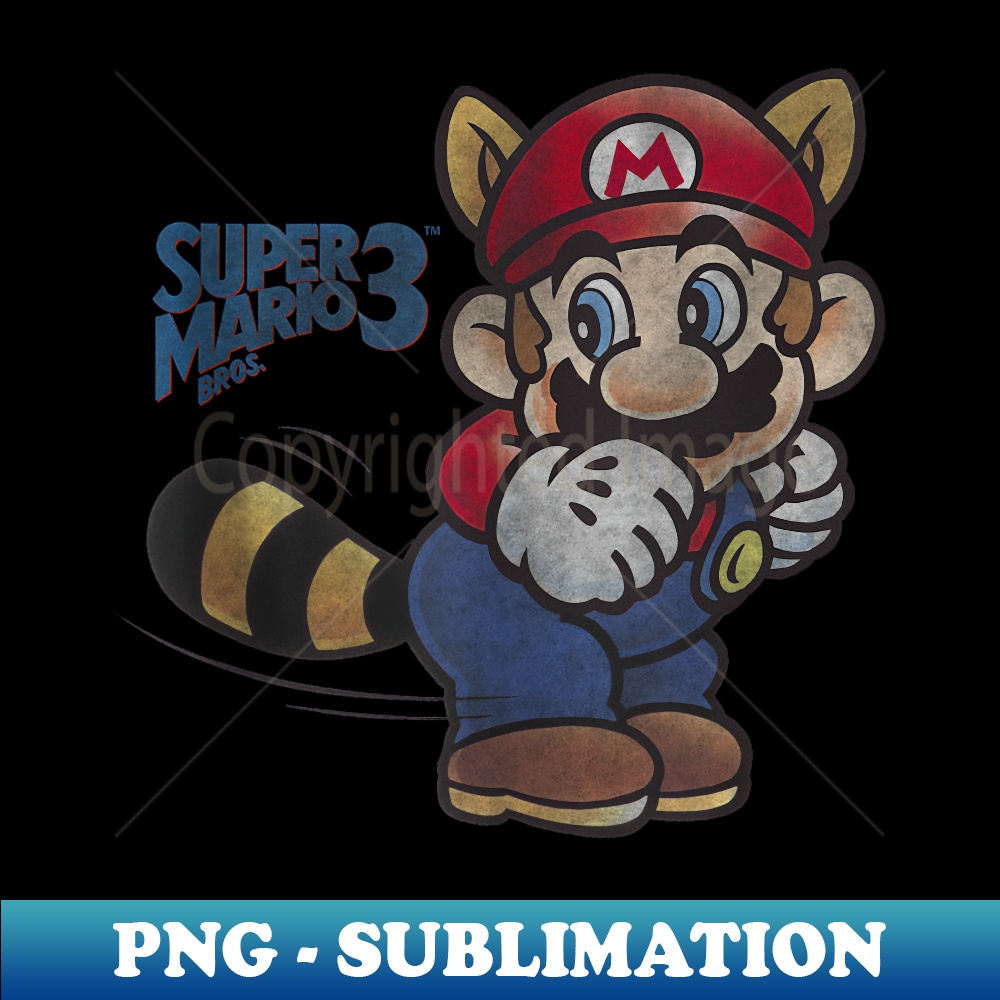 Super Mario Bros 3 Raccoon Mario Tail Attack - Premium Subli | Inspire ...