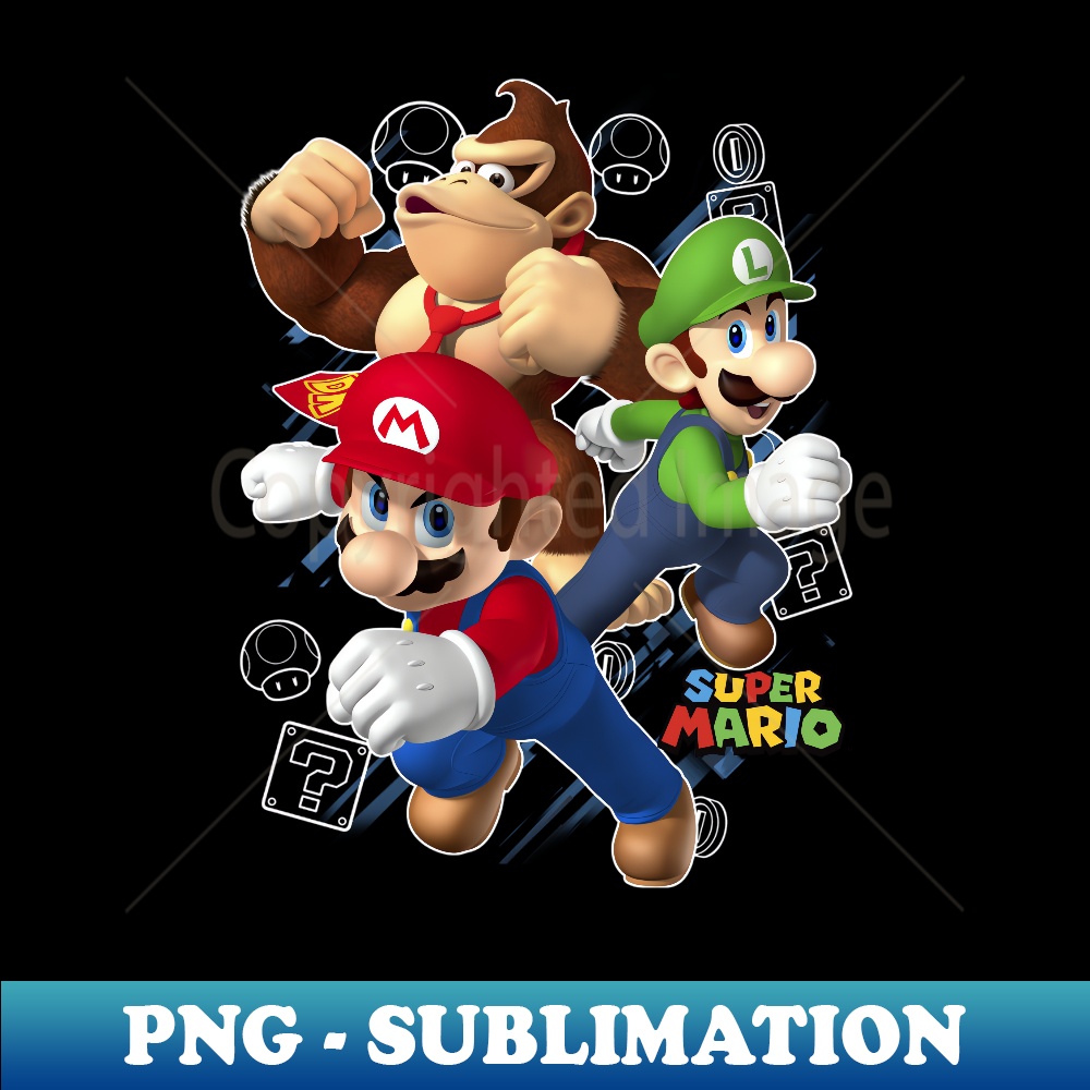 Super Mario Donkey Kong Mario Luigi Action Pose - High-Resol | Inspire ...