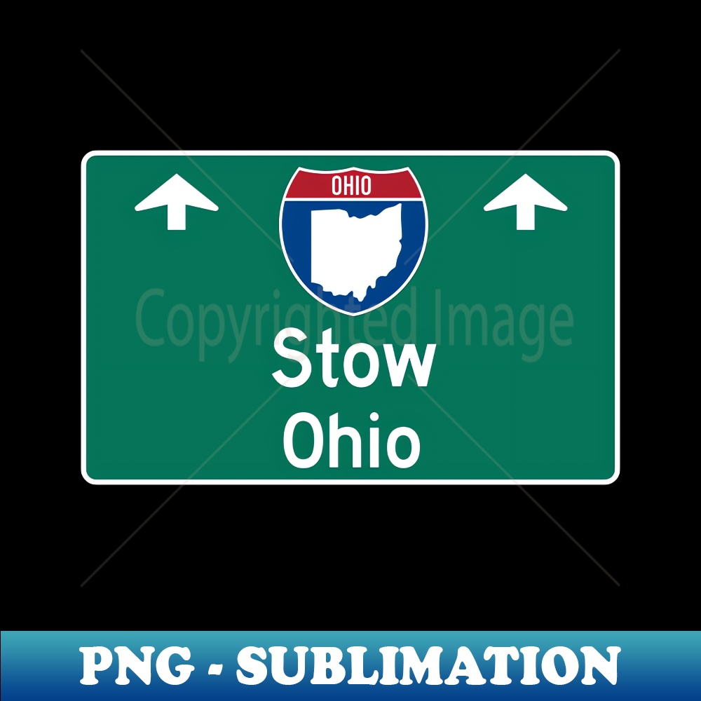 Stow Ohio Highway Guide Sign - Aesthetic Sublimation Digital - Inspire ...