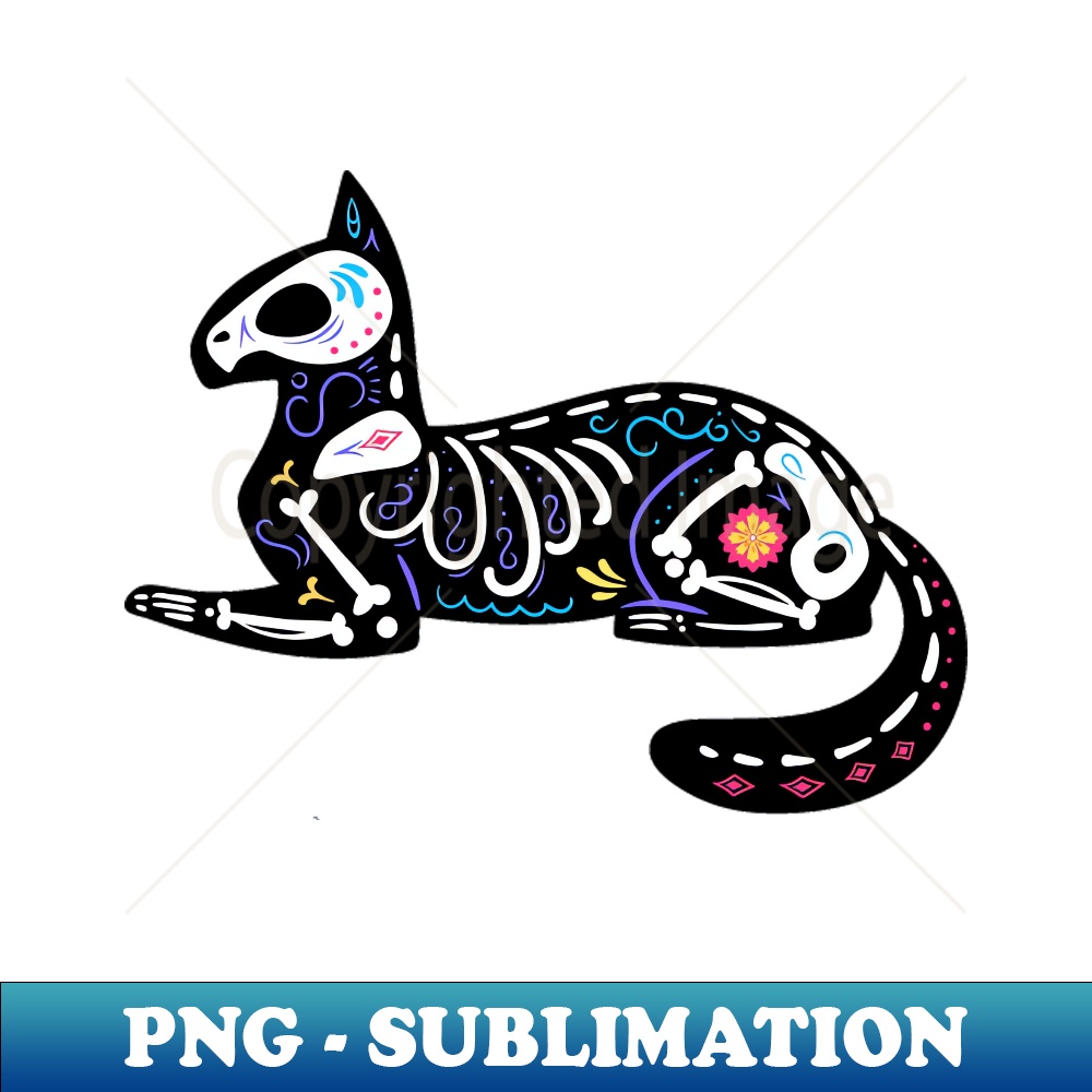 Sugar Skull Calavera Cat I - PNG Transparent Sublimation Fil | Inspire ...