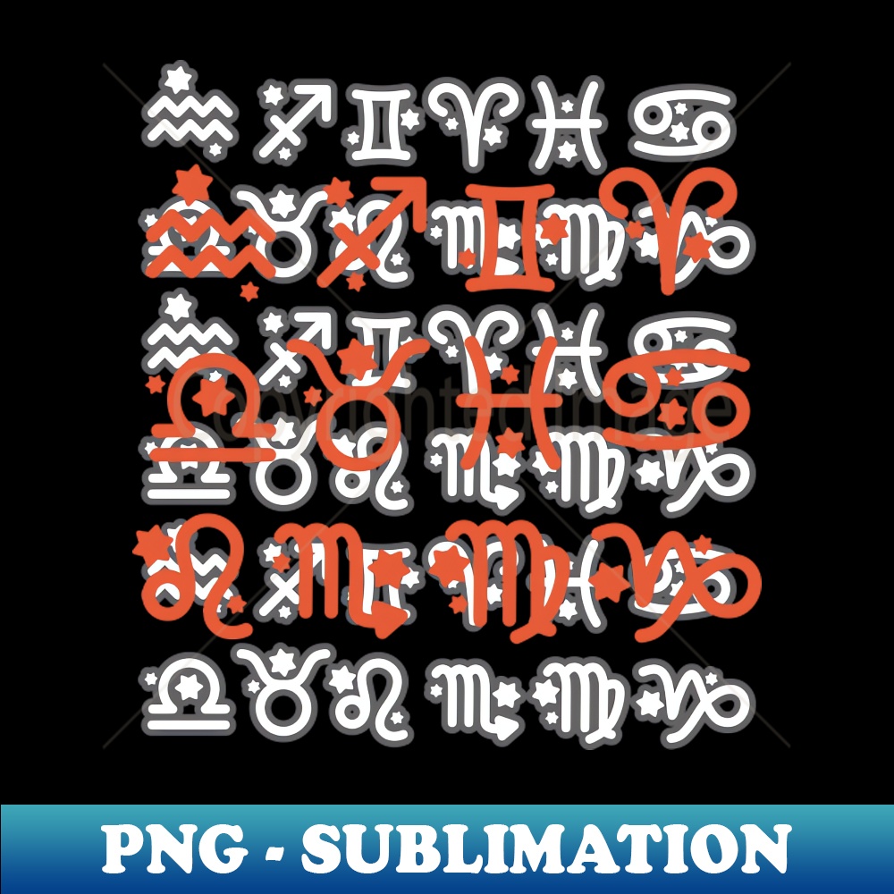 Zodiac All Symbols - PNG Transparent Sublimation Design - Pe | Inspire ...
