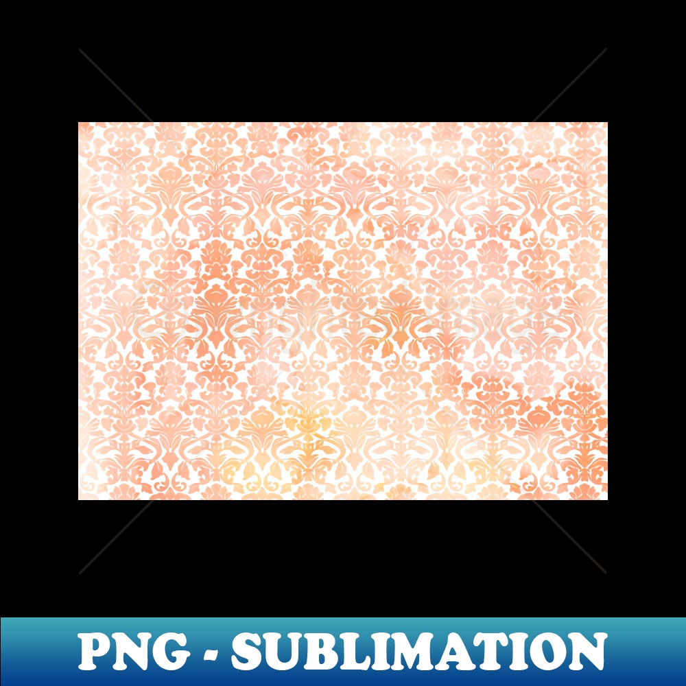 Peach White Damask Watercolor Pattern - High-Resolution PNG | Inspire ...