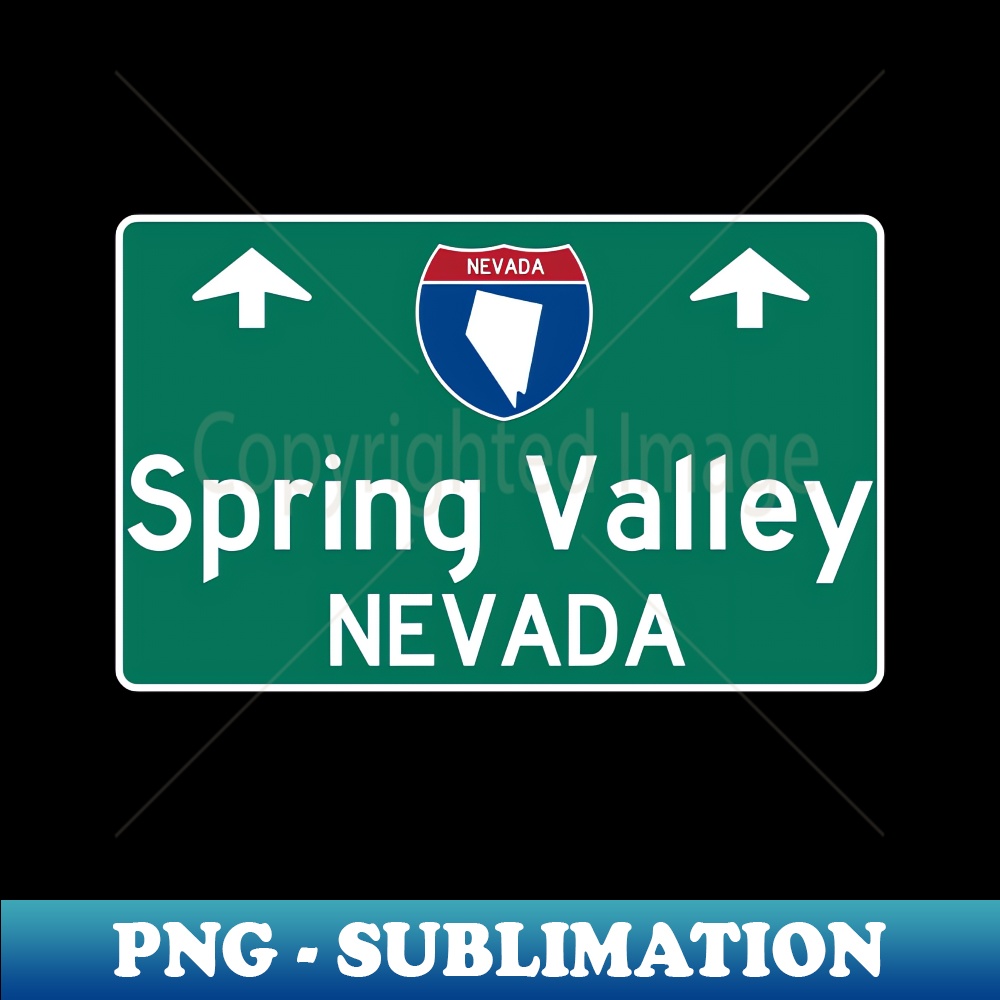 Spring Valley Nevada Highway Guide Sign - Premium Sublimatio | Inspire Uplift