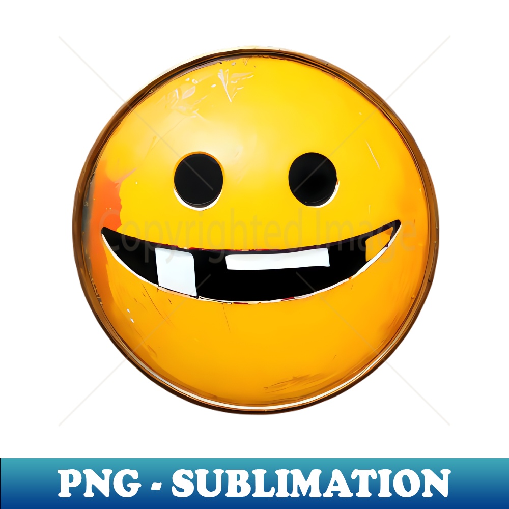 Retro Metal Smiley Face Teeth 01 - High-Resolution PNG Subli - Inspire ...
