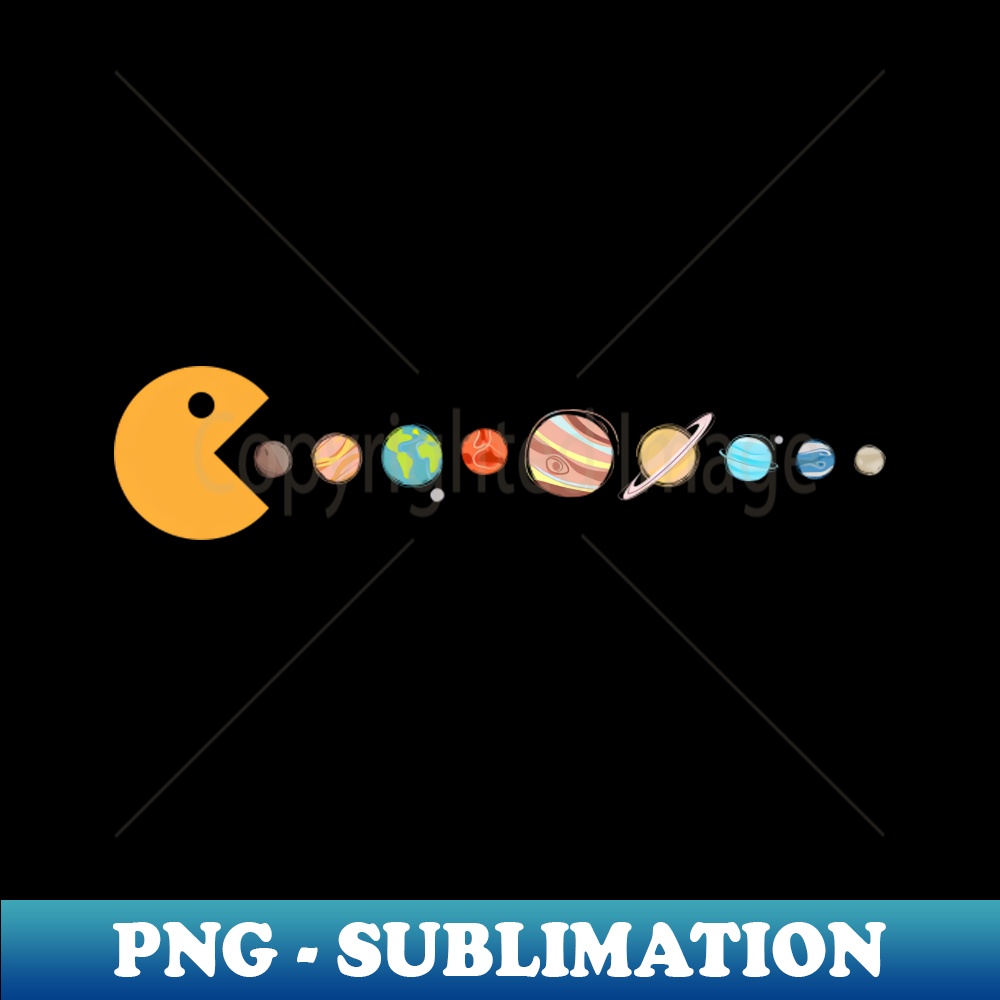 Pacman swallowing planets - Sublimation-Ready PNG File - Stu | Inspire ...