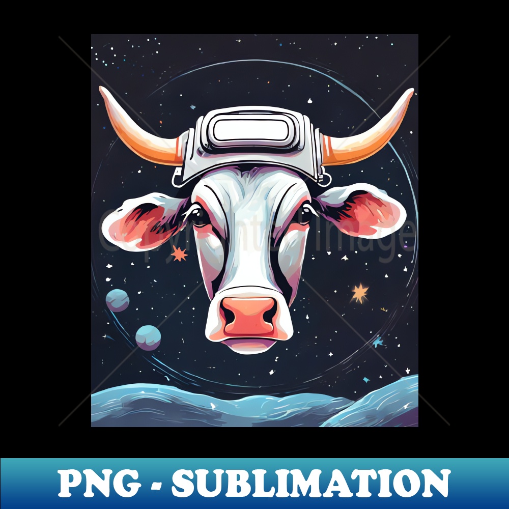 The portrait of a cow in space - Stylish Sublimation Digital | Inspire ...