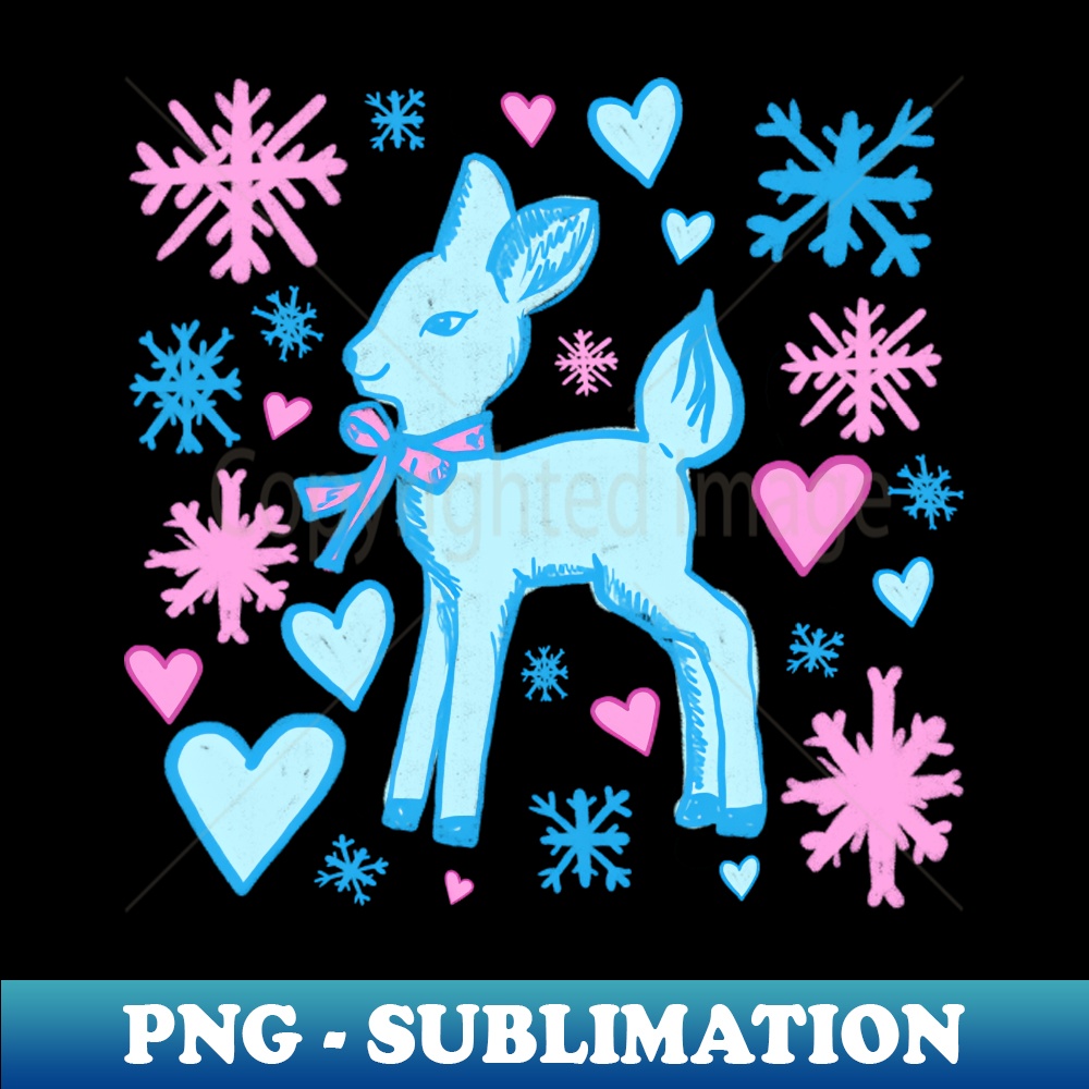 Cute Fawn in Baby Blue and Pastel Pink - Professional Sublim | Inspire ...