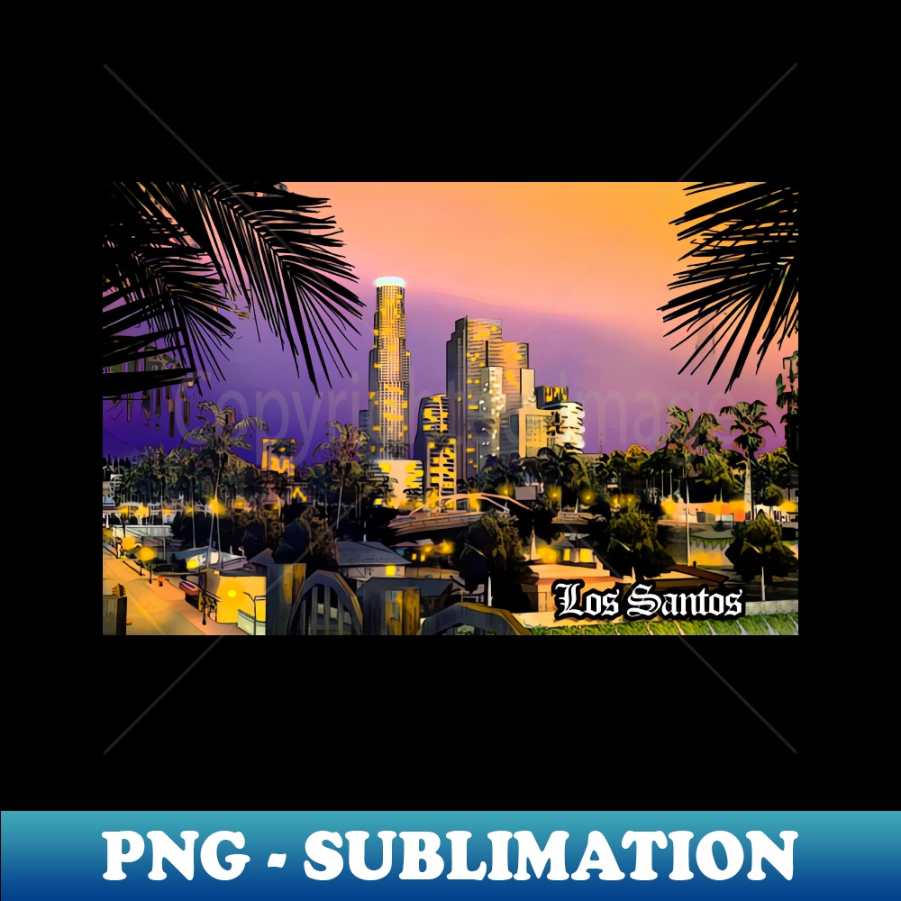 Los Santos Sunset GTA San Andreas - PNG Sublimation Digital | Inspire Uplift
