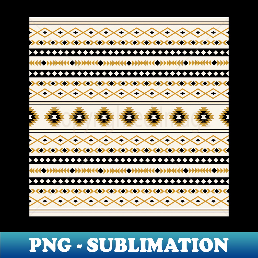 Aztec Gold Black Cream Mixed Motifs Pattern - Special Editio | Inspire ...