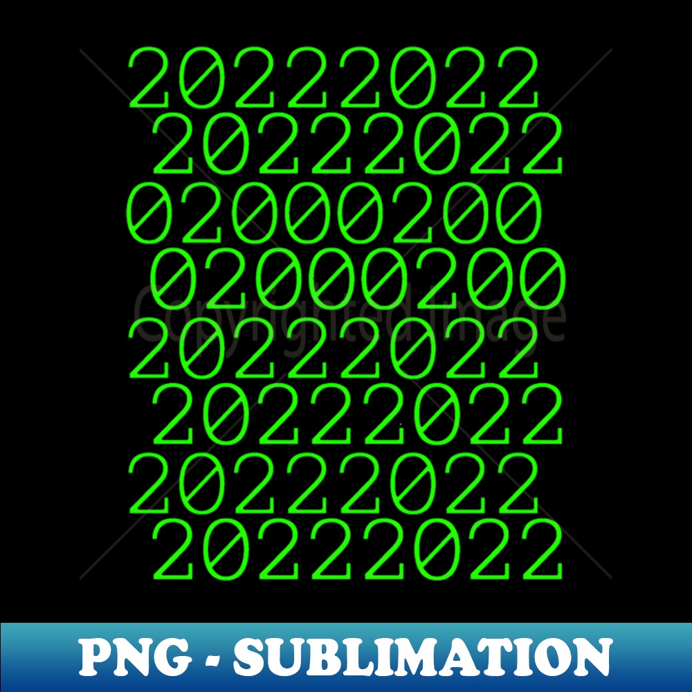 2022 binary code in green - Sublimation-Ready PNG File - Per | Inspire ...
