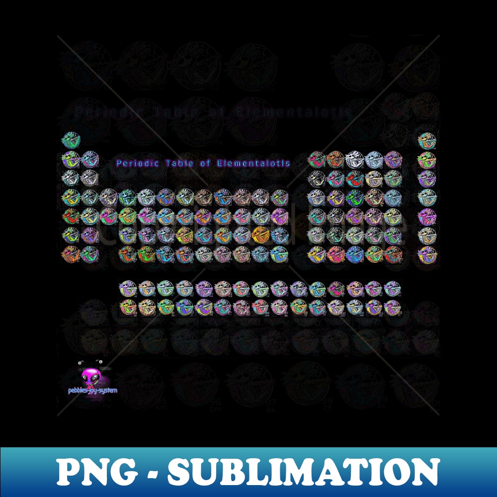 Periodic Table of Elemental Axolotls - Sublimation-Ready PNG | Inspire ...