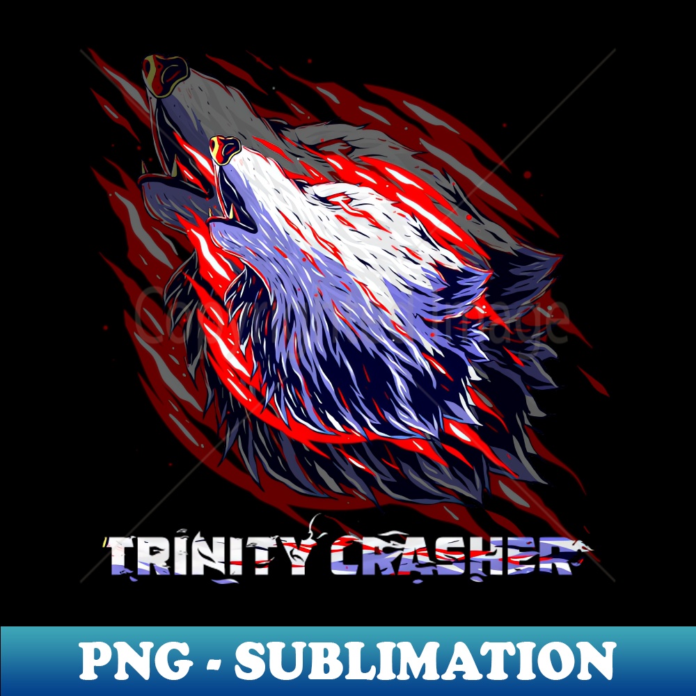 Trinity Crasher fury a Cool red and white Wolf - Sublimation | Inspire Uplift