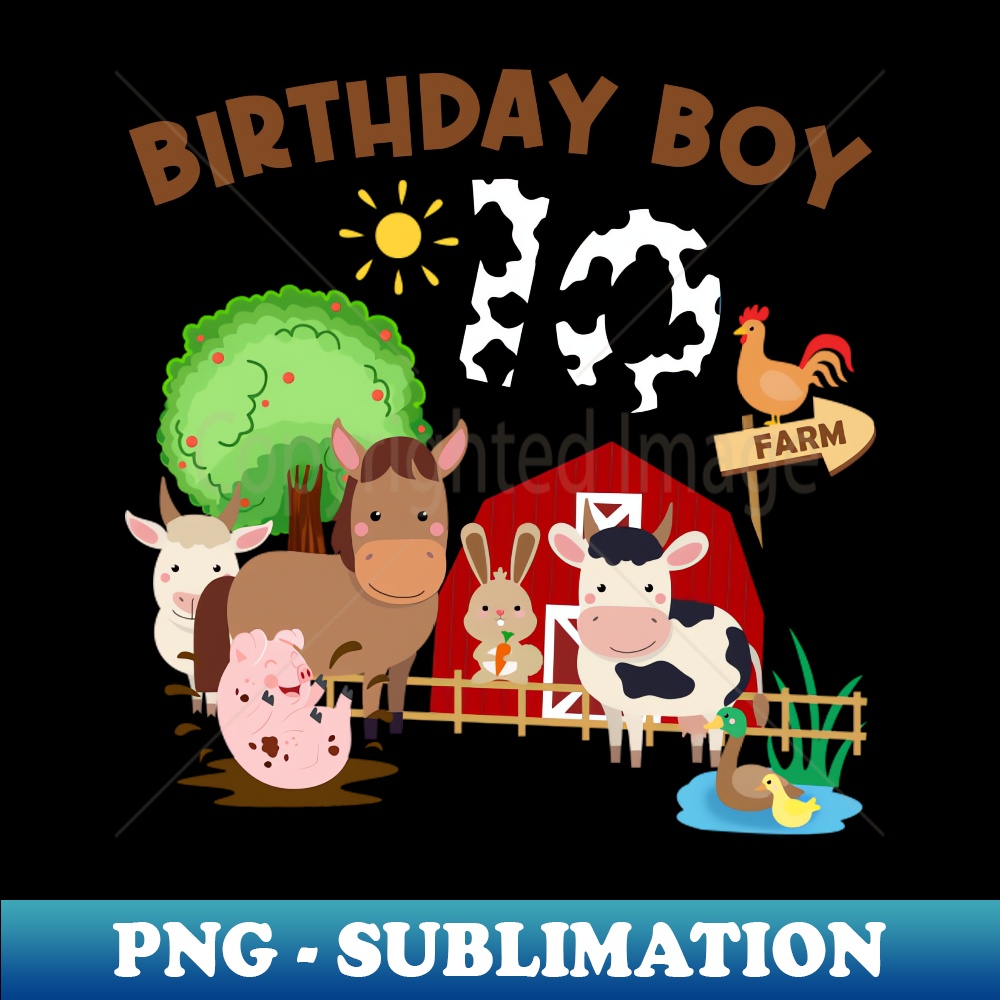 Oink Baa Moo Im 10 Farm Theme Birthday Gift 10 Yrs Old - Pre | Inspire ...