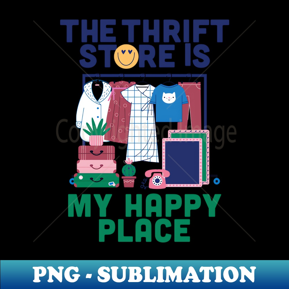 Thrift Store Is My Happy Place - Exclusive Sublimation Digit | Inspire ...