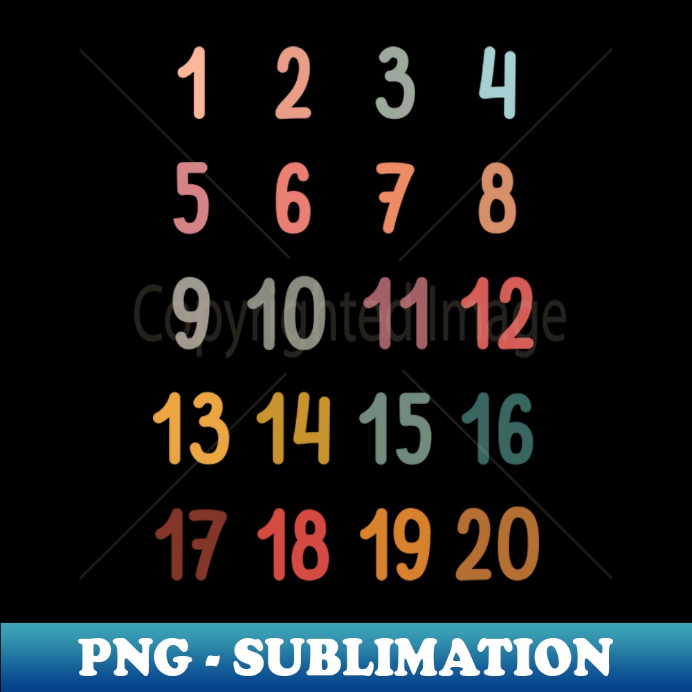 Numbers in Soft Boho Rainbow Colors for Kids - Decorative Su | Inspire ...