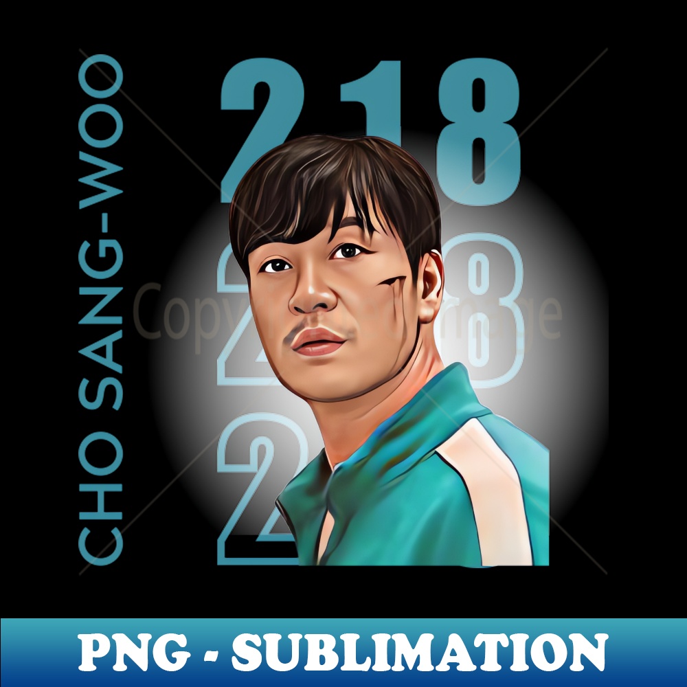 SQUID GAME Player 218 CHO SANG-WOO - PNG Transparent Sublima | Inspire ...