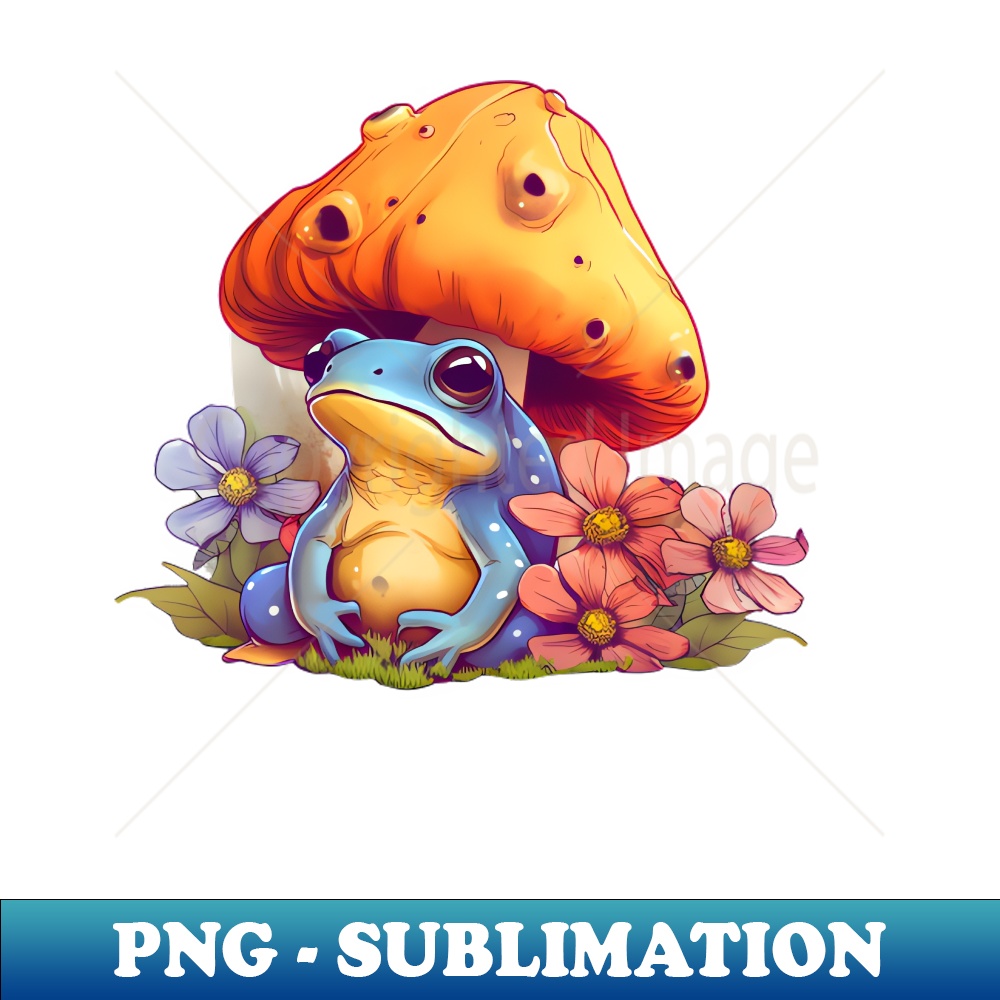Cute Cottagecore Aesthetic Frog Mushroom - Instant PNG Subli | Inspire ...