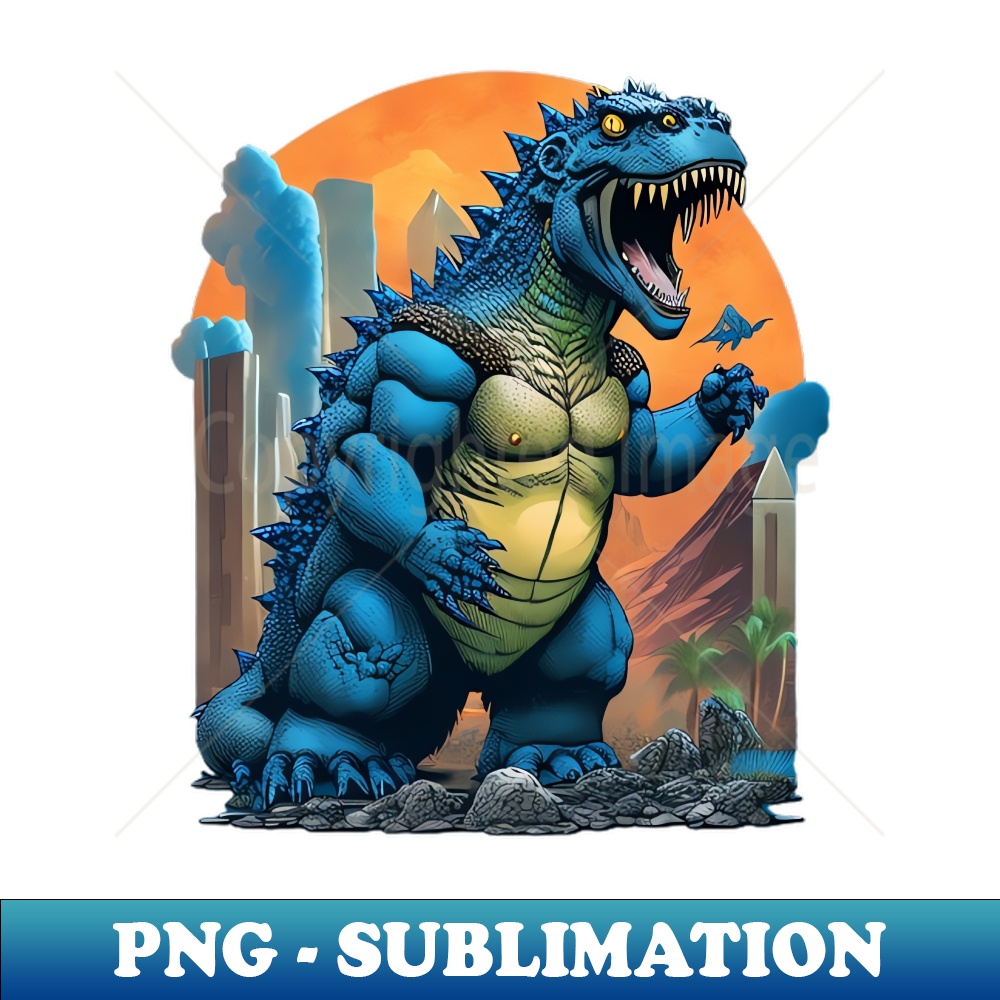 The Blue Godzilla - Exclusive PNG Sublimation Download - Ins | Inspire ...