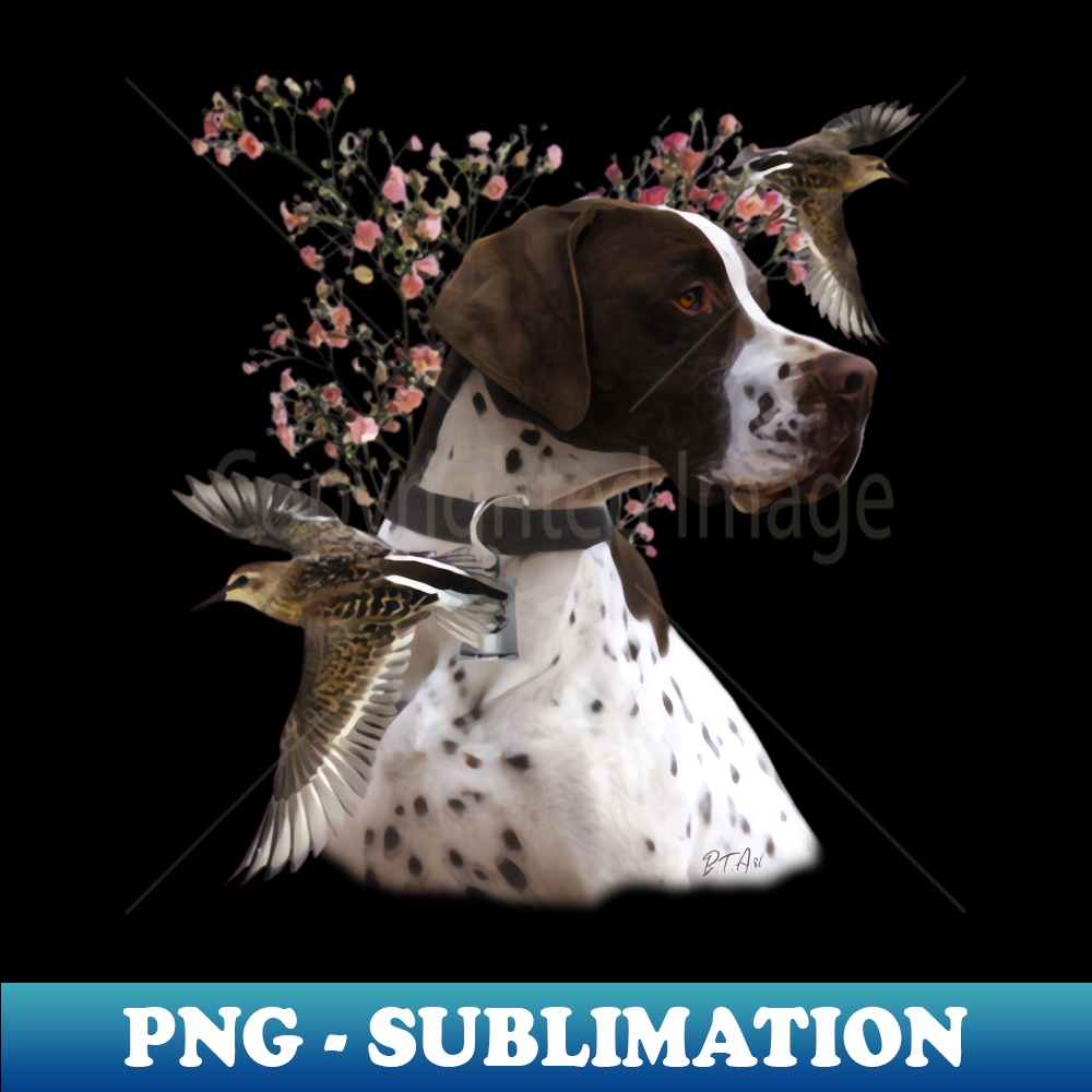 The beautiful pointer in the field - Vintage Sublimation PNG | Inspire Uplift