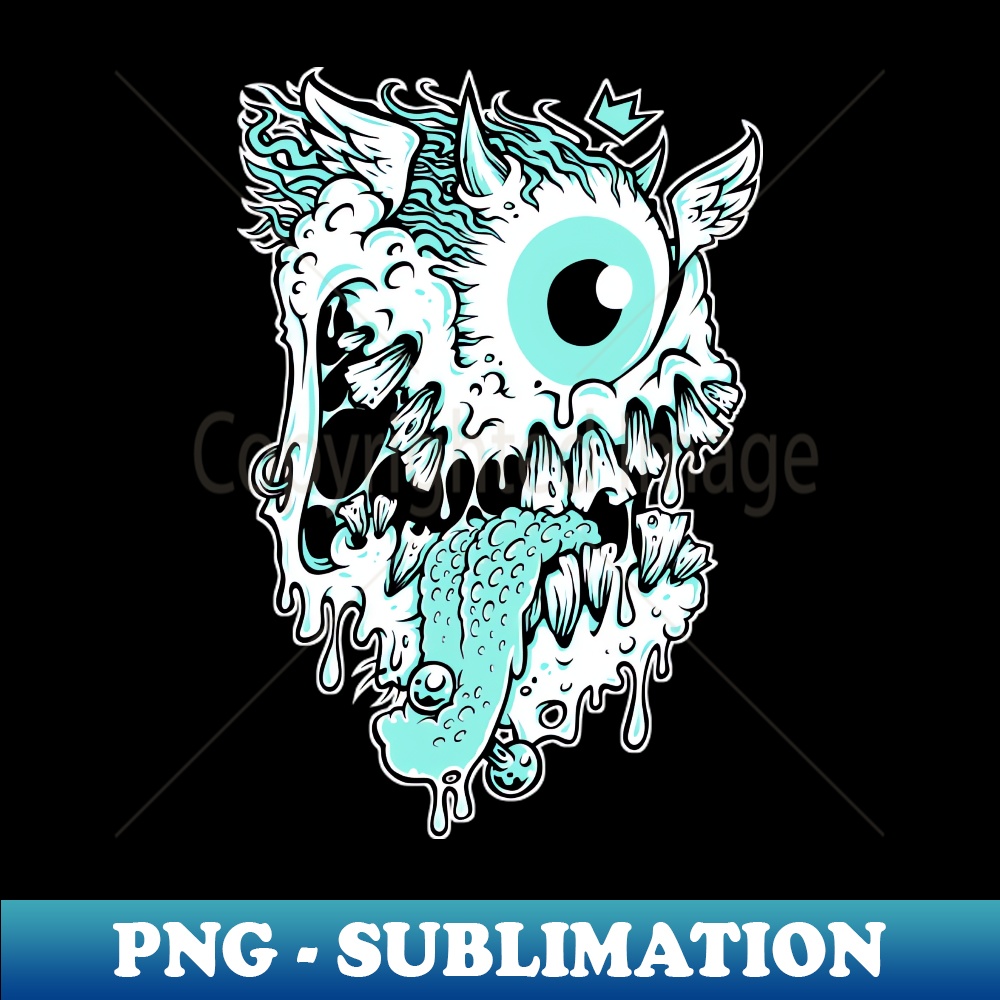 Flying eyeball with teeth - PNG Transparent Digital Download | Inspire ...