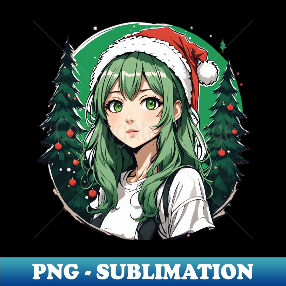 green haired anime girl in red hat - High-Resolution PNG Sub | Inspire ...