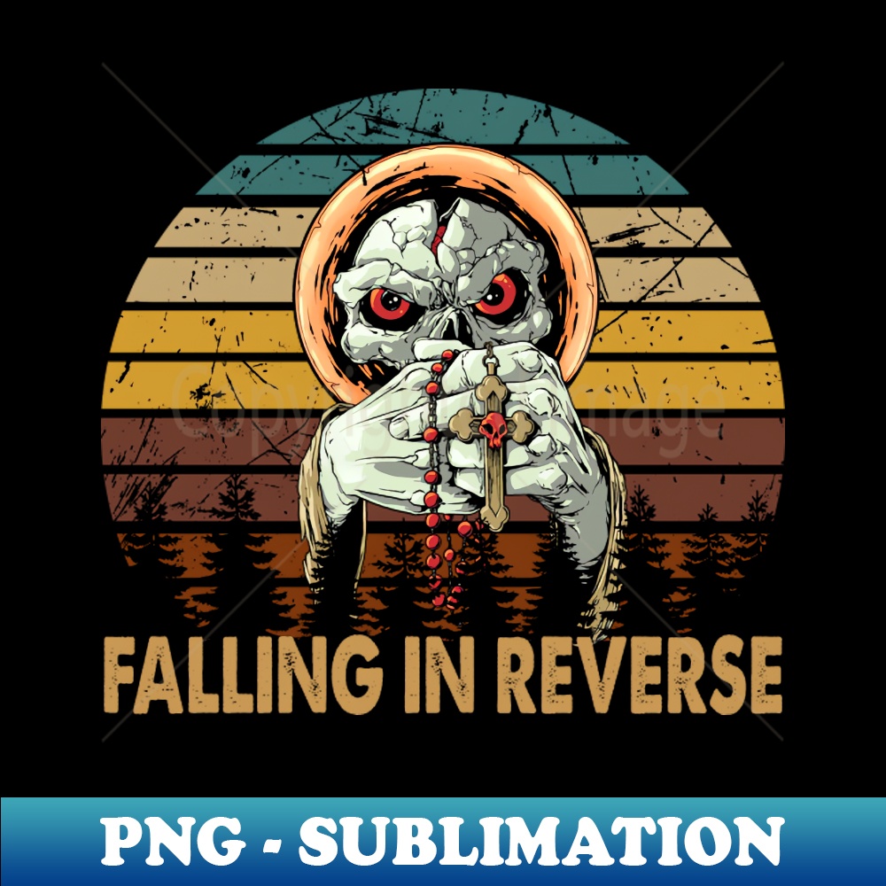 skull retro vintage falling in reverse tour text white black | Inspire ...