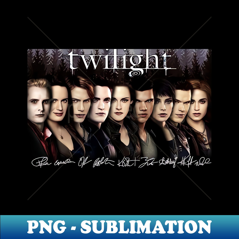 Twilight Movie Cast Signed Fan - Instant PNG Sublimation Dow | Inspire ...