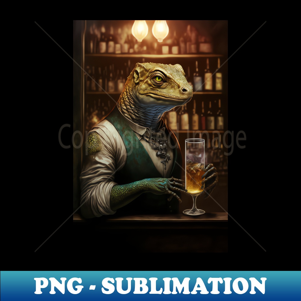 Lizard Bartender - PNG Transparent Sublimation File - Unleas | Inspire ...